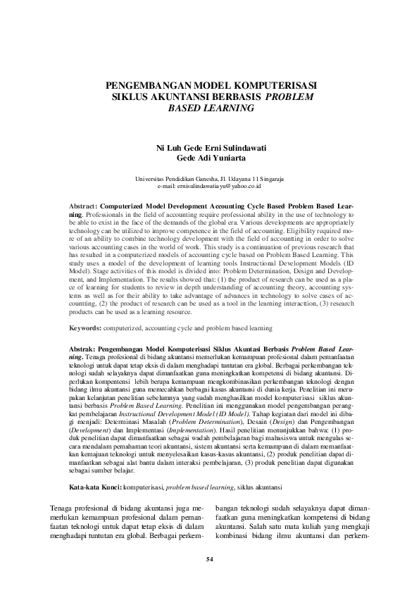 (PDF) Pengembangan Model Komputerisasi Siklus Akuntansi Berbasis ...