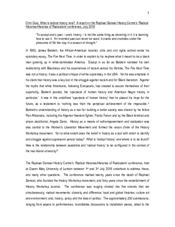 (PDF) What is Radical History Now?
