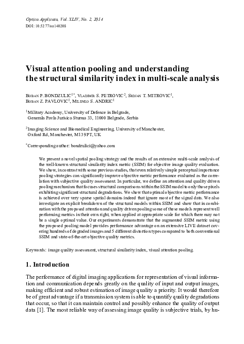 (PDF) Visual attention pooling and understanding the structural ...