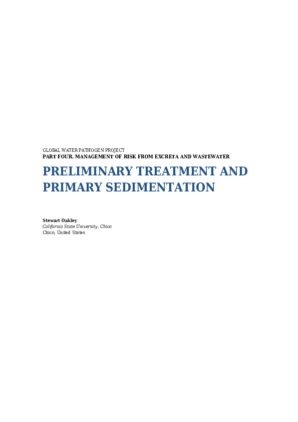 (PDF) Preliminary Treatment and Primary Sedimentation