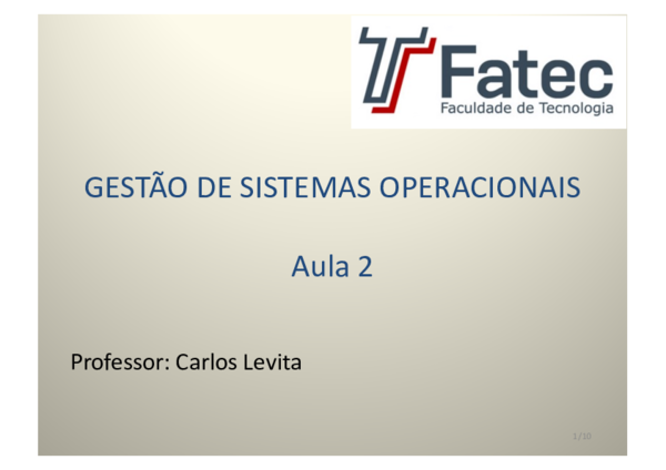 (PDF) GSO Aula 2 Conceito e Tipos de SOs