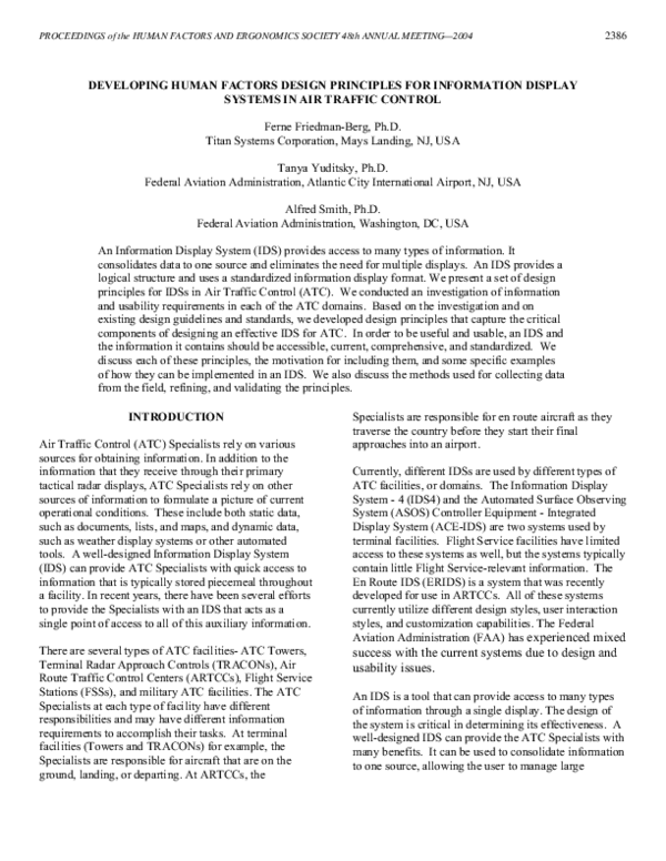 (PDF) Developing human factors design principles for Information ...