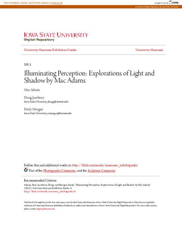 (PDF) Illuminating Perception: Explorations of Light and Shadow by Mac ...