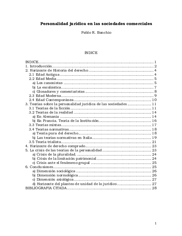 Pdf Personalidad Jurídica De Las Sociedades Comerciales