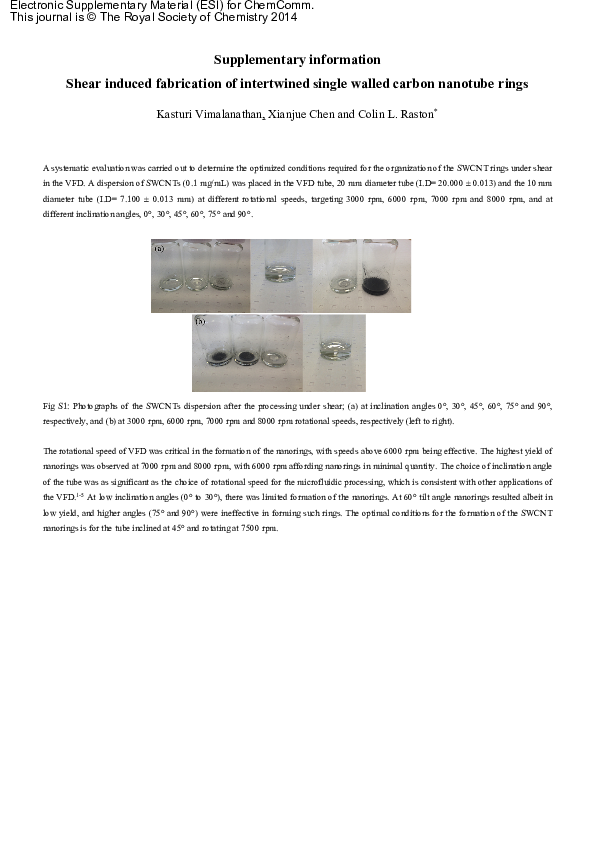 (PDF) Shear induced fabrication of intertwined single walled carbon ...