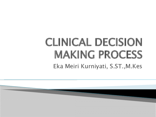 (PPT) Clinical decision Making Process