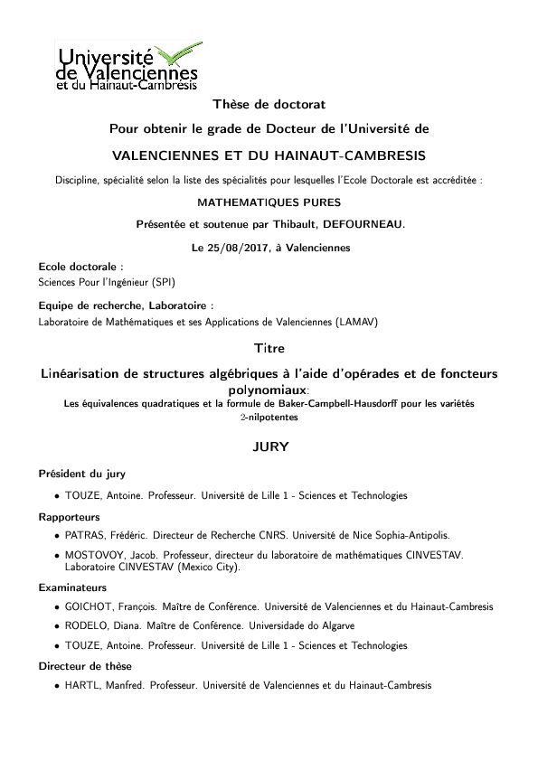 (PDF) Linearization of algebraic structures with operads and polynomial ...