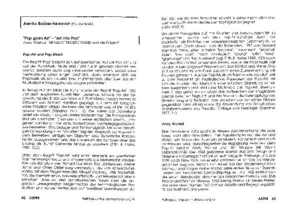 (PDF) Pop goes Art" : "Art into Pop" : Andy Warhol, The Velvet ...