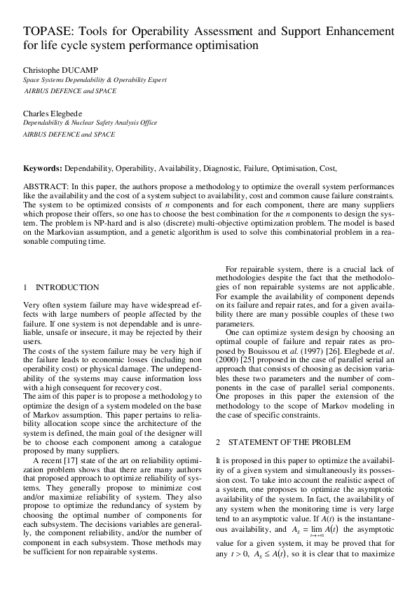 (PDF) TOPASE: Tools for Operability Assessment and Support Enhancement ...