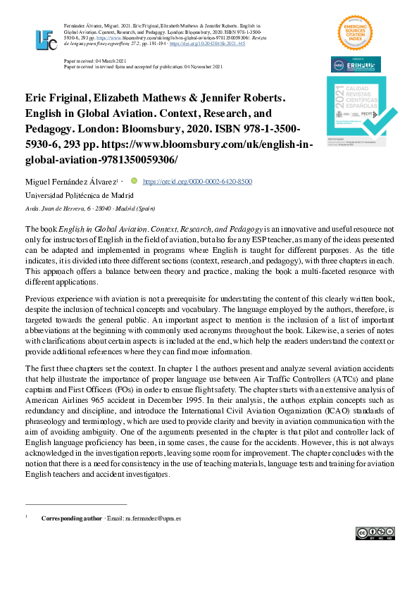 (PDF) Book review: Eric Friginal, Elizabeth Mathews and Jennifer ...