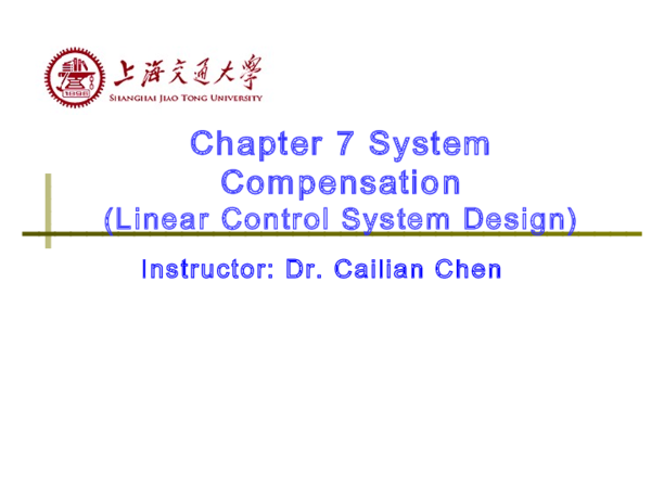(PDF) Control and compensators