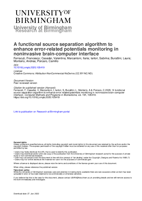 (PDF) Enhancing Error-Related Potentials in BCI