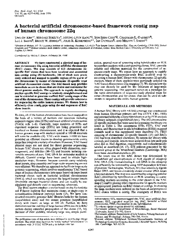 (PDF) A bacterial artificial chromosome-based framework contig map of ...