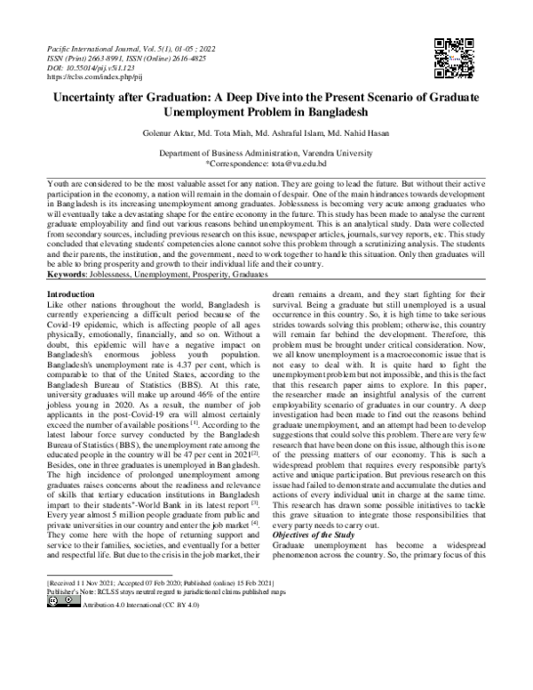 (PDF) Uncertainty After Graduation: A Deep Dive into The Present ...