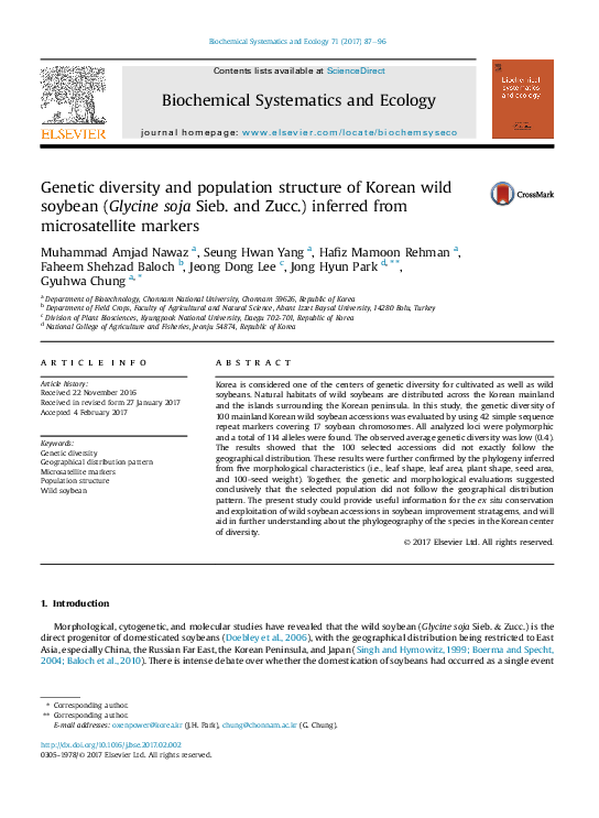 (PDF) Genetic diversity and population structure of rice (Oryza sativa ...