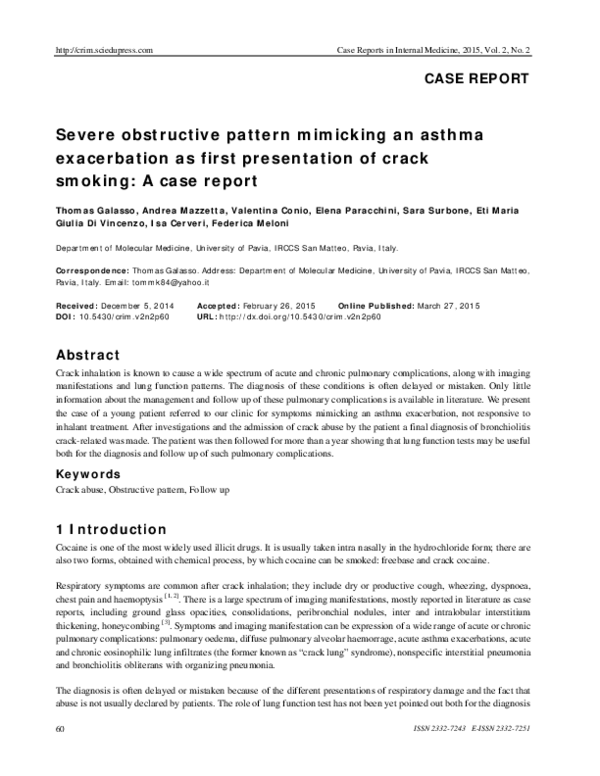 (PDF) Severe obstructive pattern mimicking an asthma exacerbation as ...