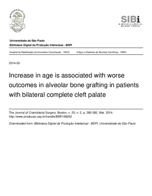 (PDF) Increase in Age Is Associated With Worse Outcomes in Alveolar ...