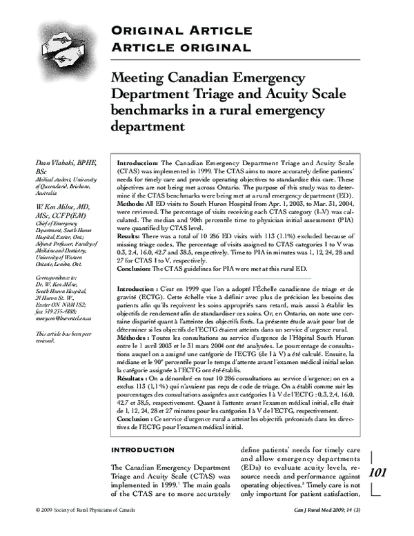 (PDF) Meeting Canadian emergency department triage and acuity scale ...