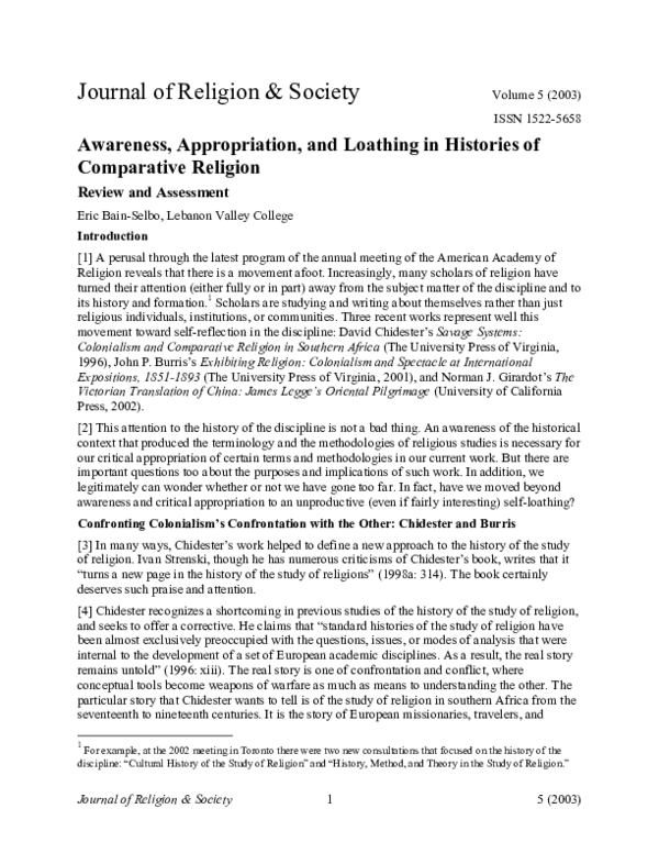 (PDF) Awareness, Appropriation, and Loathing in Histories of ...