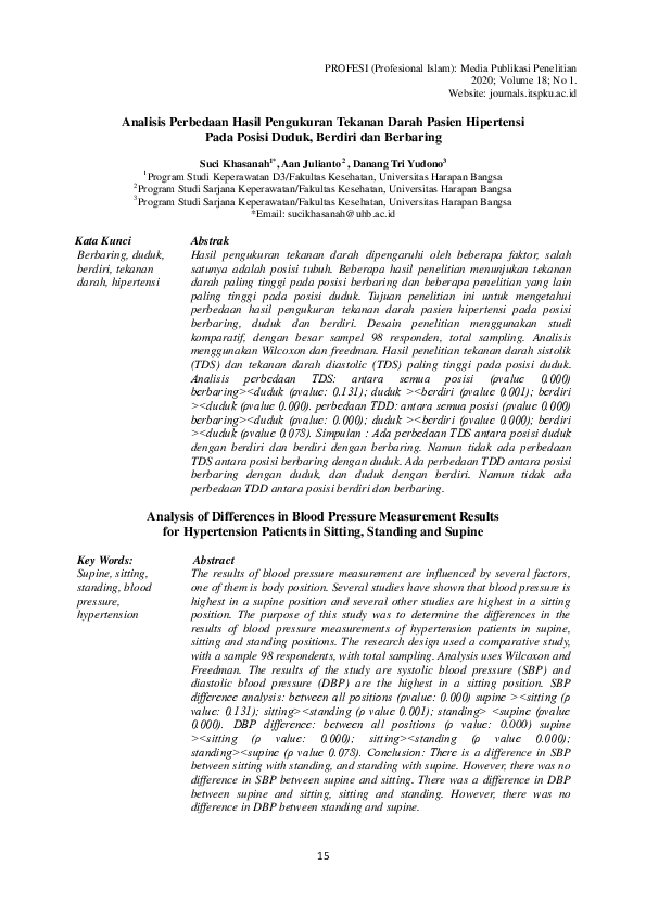 (PDF) Analisis Perbedaan Hasil Pengukuran Tekanan Darah Pasien ...