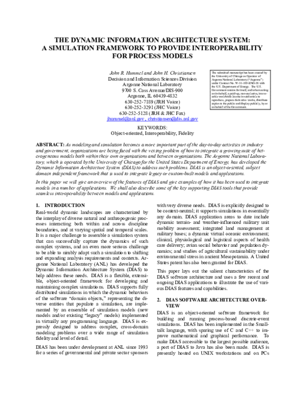 (PDF) The dynamic information architecture system: a simulation framework to provide ...