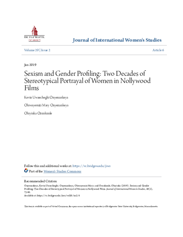 (PDF) Sexism and Gender Profiling: Two Decades of Stereotypical ...