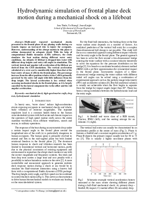 (PDF) Hydrodynamic simulation of frontal plane deck motion during a ...