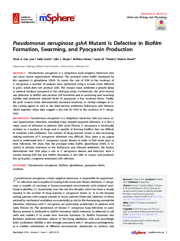 (PDF) {"__content__"=>"Pseudomonas aeruginosa Mutant Is Defective in ...