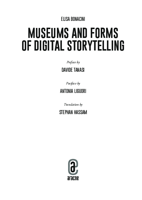 (PDF) Museums and Forms of Digital Storytelling
