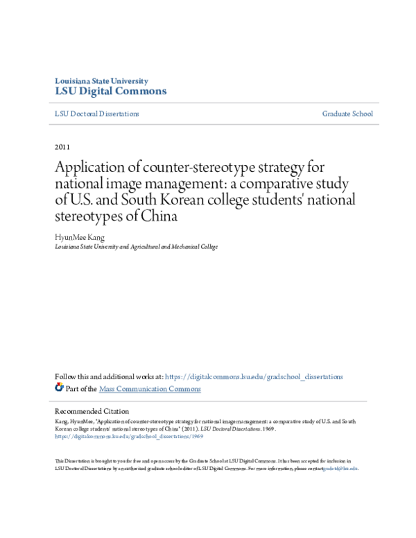 (PDF) Application of Counter-Stereotype Strategy for National Image ...