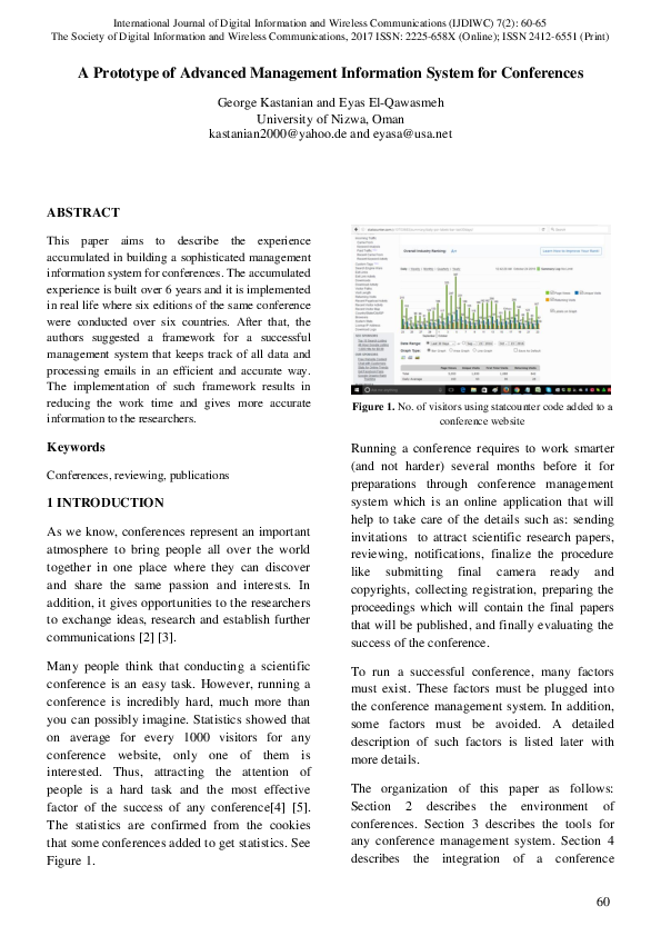 (PDF) A Prototype of Advanced Management Information System for Conferences