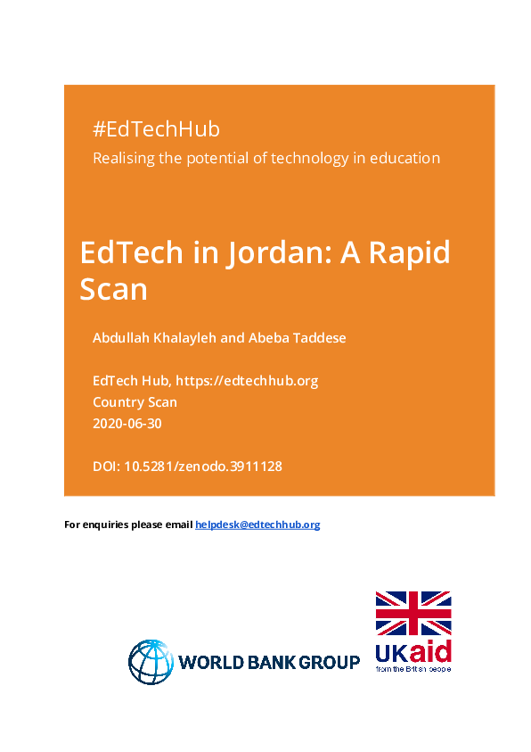 (PDF) EdTech in Jordan: A Rapid Scan