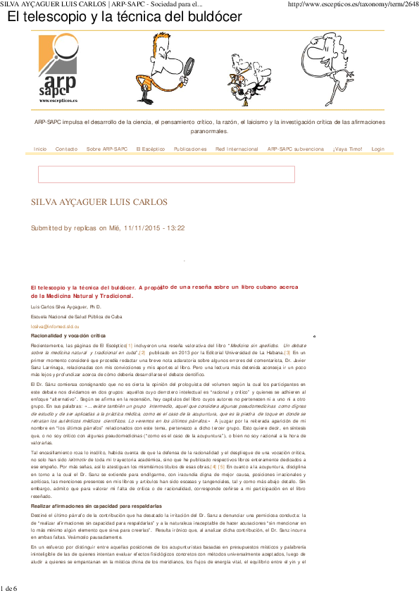 (PDF) SILVA AYÇAGUER LUIS CARLOS | ARP-SAPC-Sociedad para el Avance del ...