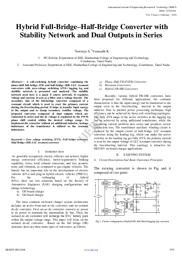 (PDF) Hybrid Full-Bridge–Half-Bridge Converter with Stability Network ...