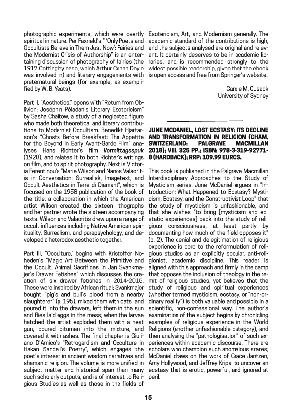 (PDF) Review of June McDaniel, Lost Ecstasy: Its Decline and ...