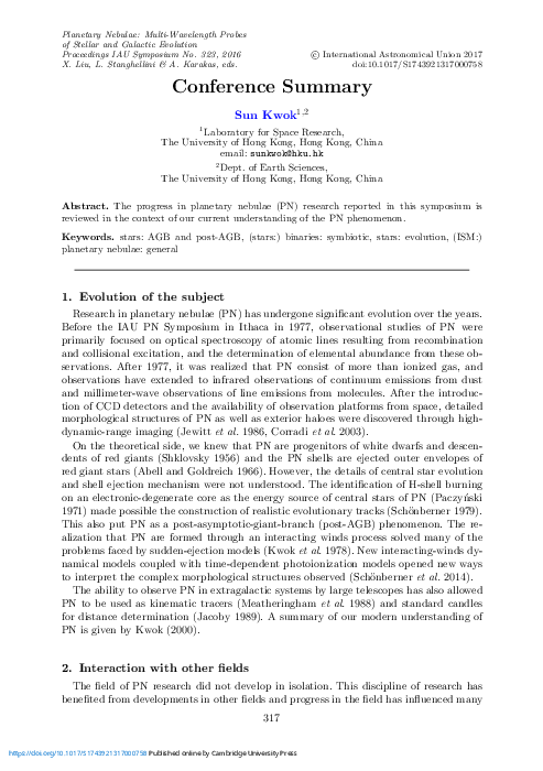 (PDF) Conference Summary