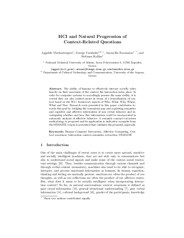 (PDF) HCI and Natural Progression of Context-Related Questions ...