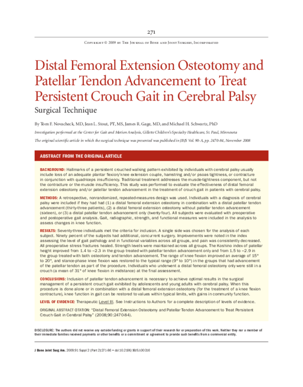 (PDF) Distal Femoral Extension Osteotomy and Patellar Tendon ...