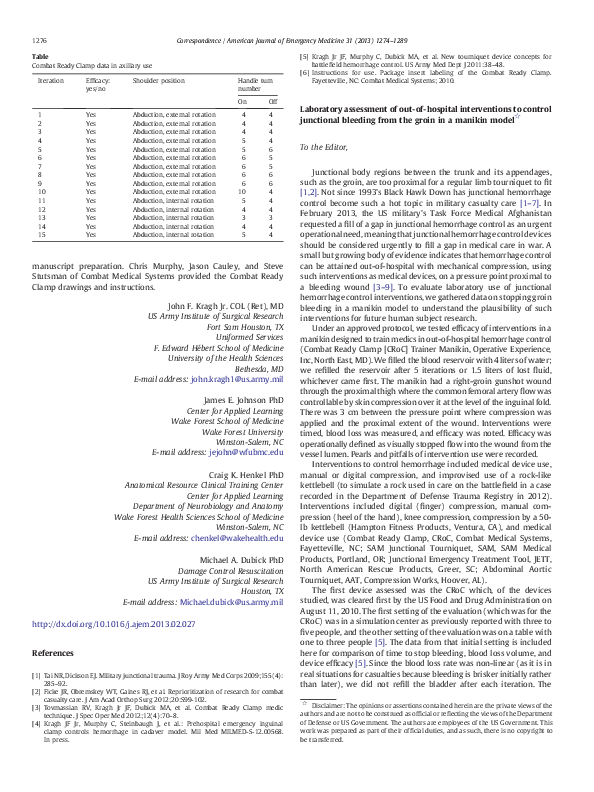 (PDF) Laboratory assessment of out-of-hospital interventions to control ...