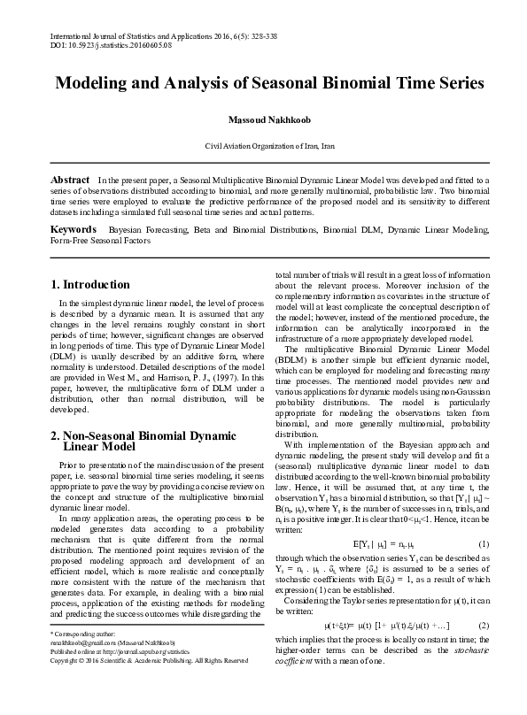 (PDF) Semiparametric Modeling of Seasonal Time Series