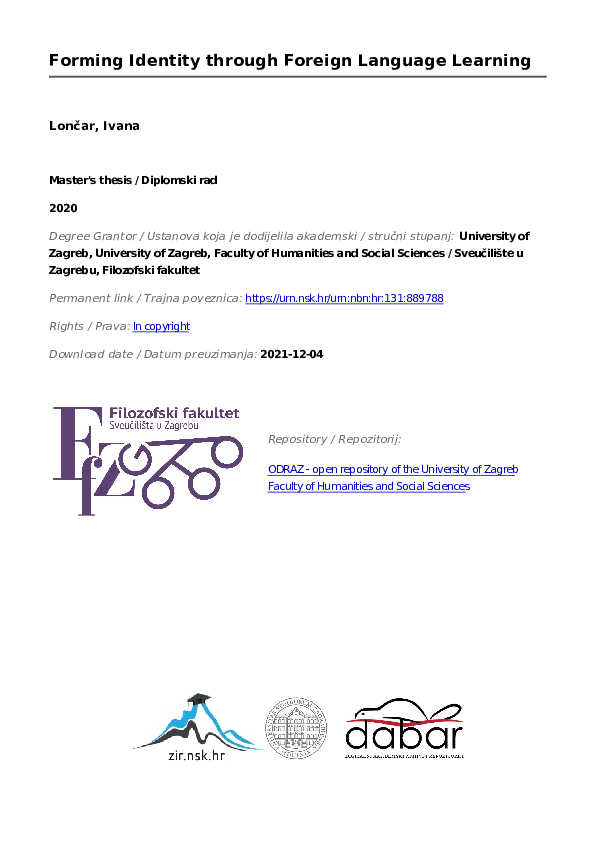 (PDF) Forming Identity through Foreign Language Learning