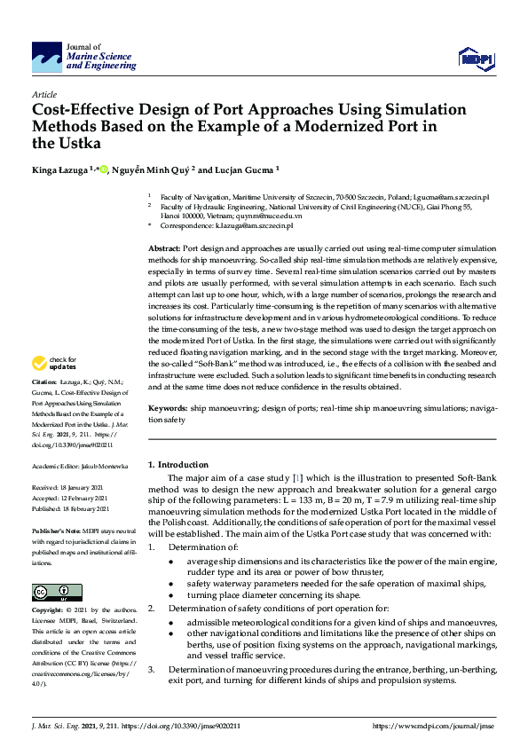 (PDF) Cost-Effective Design of Port Approaches Using Simulation Methods ...