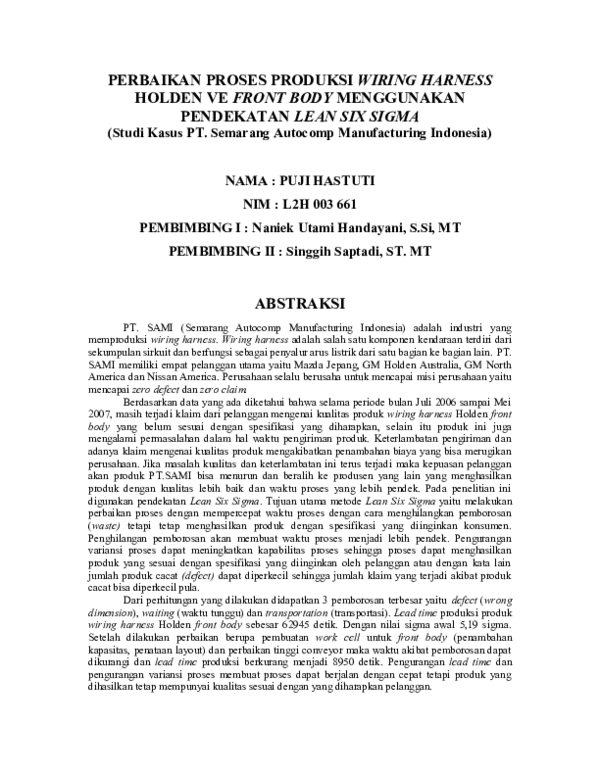 (DOC) Perbaikan Proses Produksi Wiring Harness Holden Ve Front Body ...