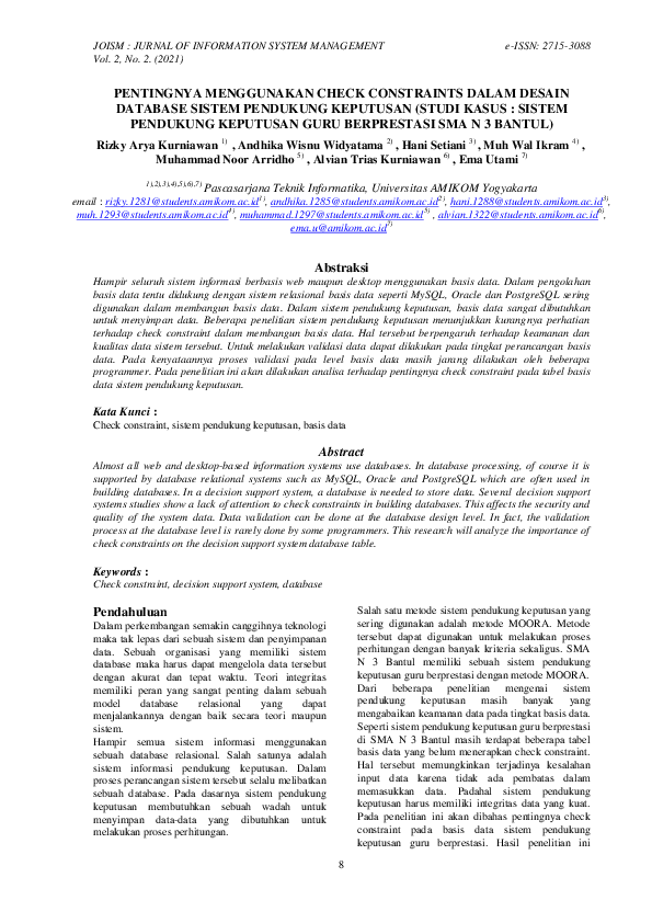 (PDF) Pentingnya Menggunakan Check Constraints Dalam Desain Database ...