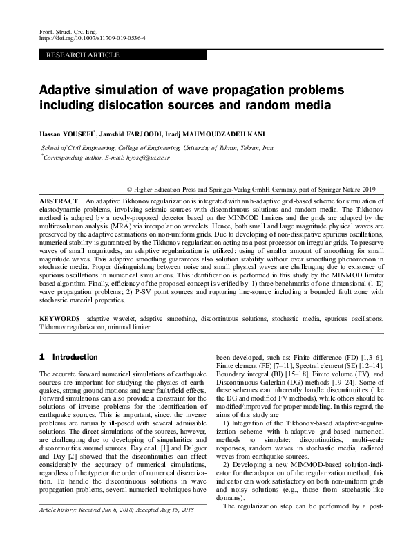 (PDF) Adaptive simulation of wave propagation problems including dislocation sources and random ...
