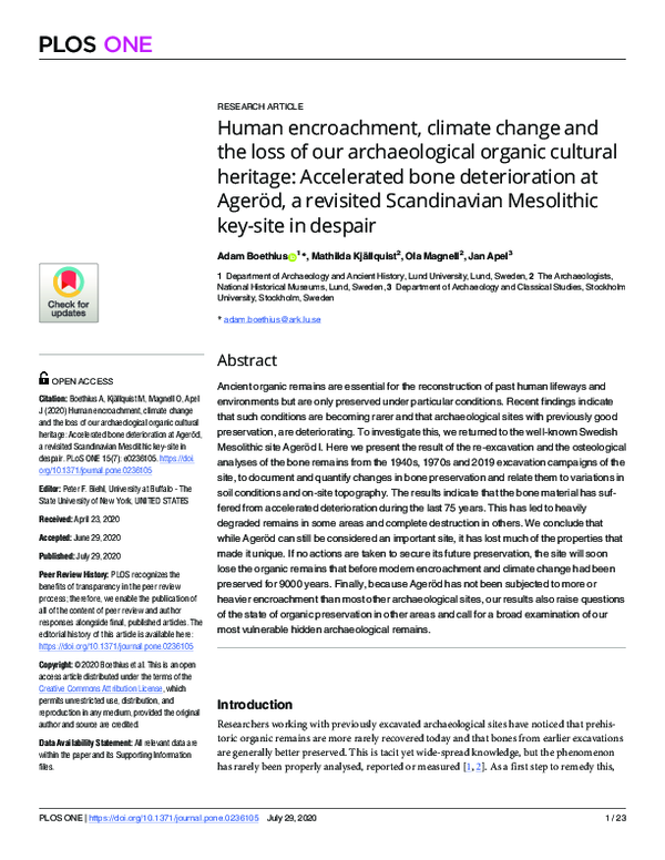 (PDF) Human encroachment, climate change and the loss of our ...