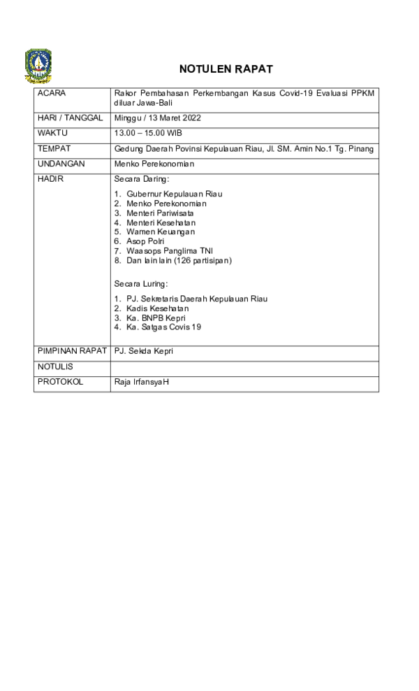 (DOC) contoh NOTULEN RAPAT