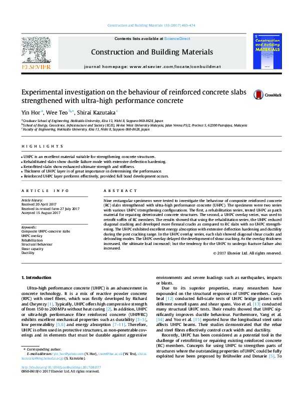 (PDF) Experimental investigation on the behaviour of reinforced ...