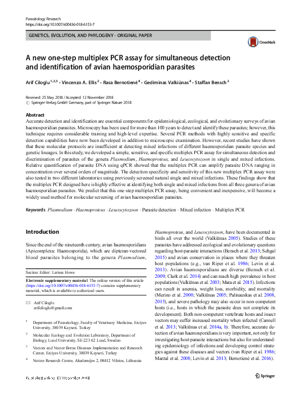 (PDF) A new one-step multiplex PCR assay for simultaneous detection and ...