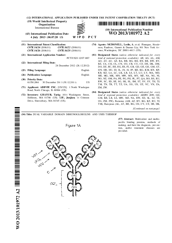 (PDF) Dual Variable Domain Immunoglobulins and Uses Thereof